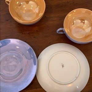 Kitchen | Vintage 8 Piece Japanese Lusterware China Blue | Poshmark